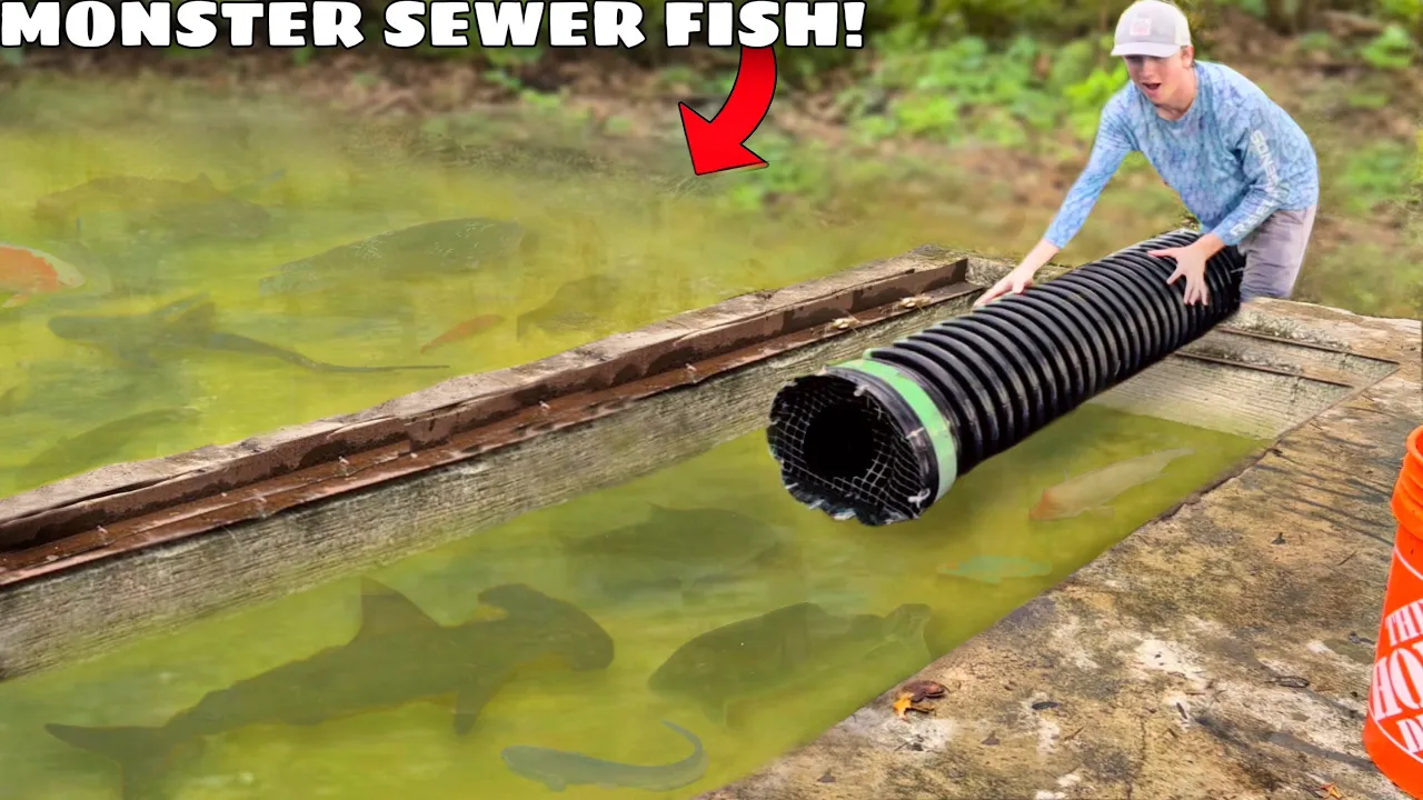 Watch Trapping MONSTER Sharks and Piranhas in SEWER! Video on Tackle.net