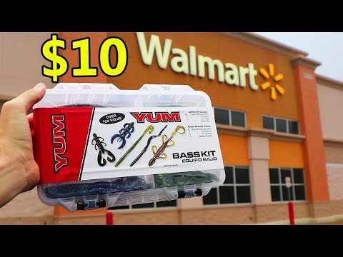 Watch $10 Fishing Kit Wal-Mart CHALLENGE (Budget!) Video on Tackle.net